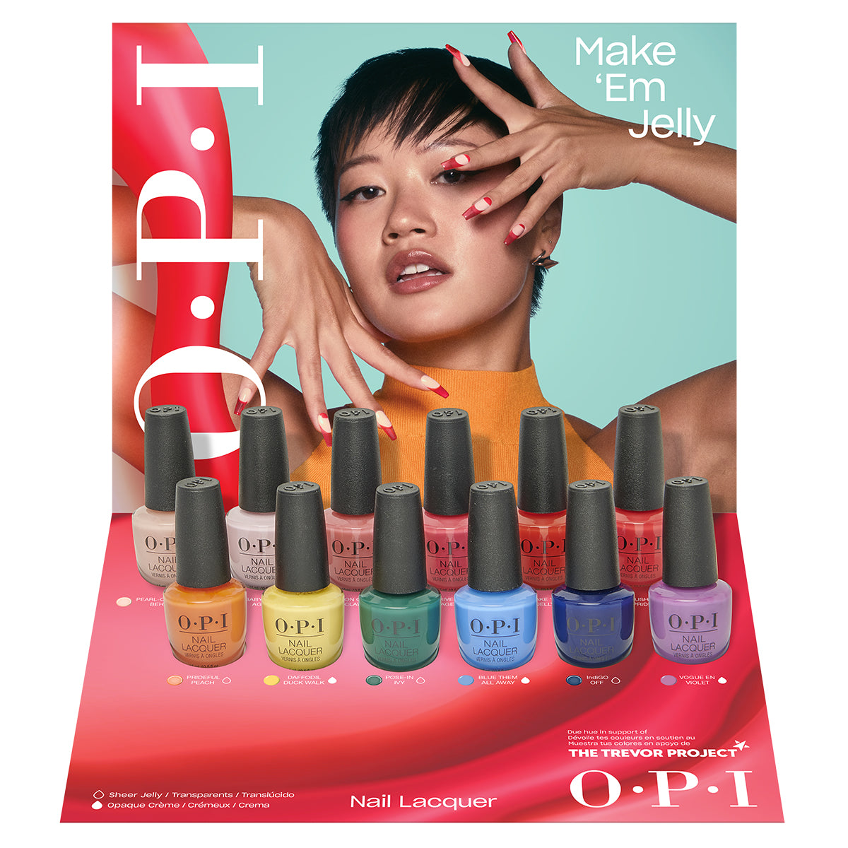 OPI Nail Lacquer, 12 Piece Display (Make 'Em Jelly Collection ...